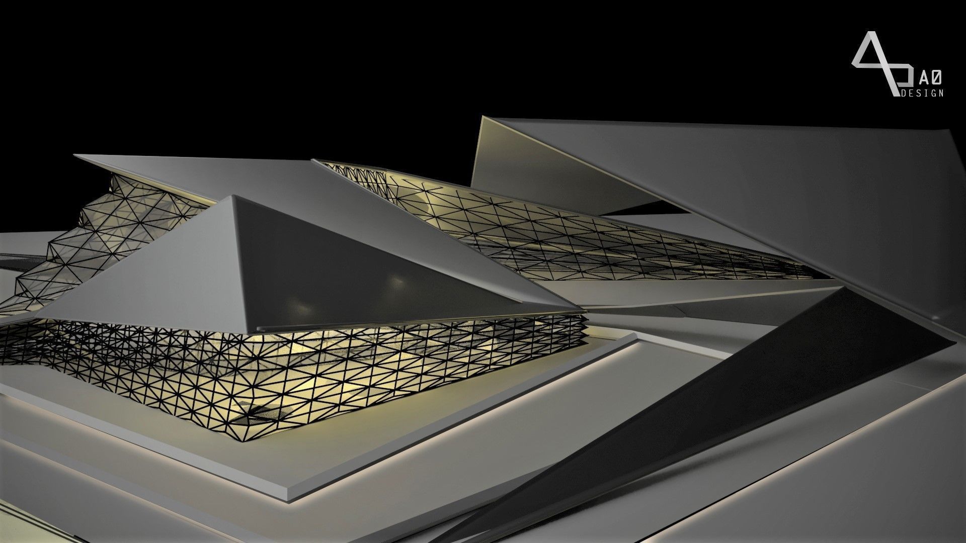 space frame exterior archetecture 3D model | CGTrader