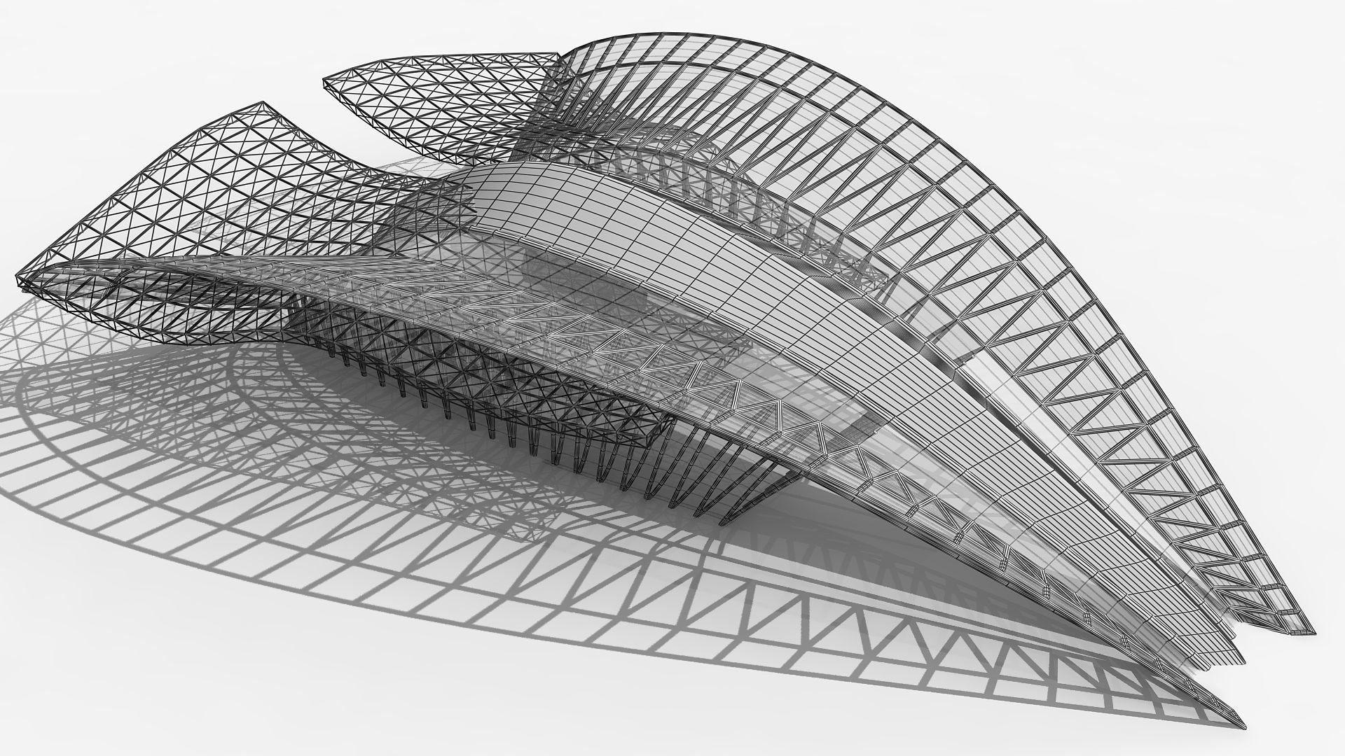 0004 - Parametric Shaded Station Structure 3D model | CGTrader