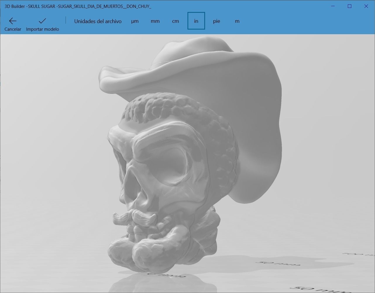 skull sugar dia de muertos 3D model 3D printable | CGTrader