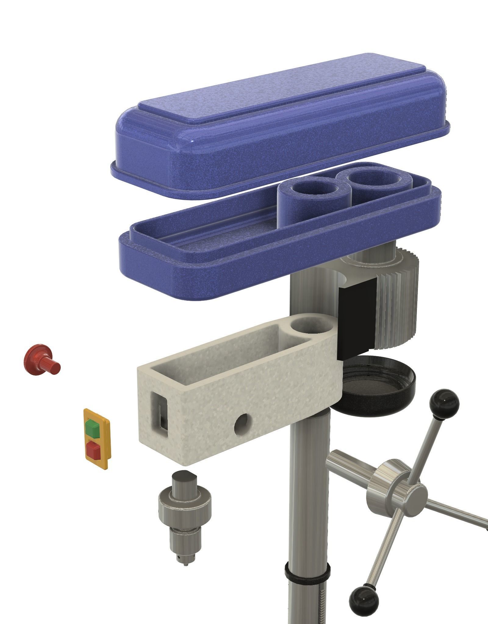 3d printable pillar drilling machine 1-24 3D model 3D printable | CGTrader