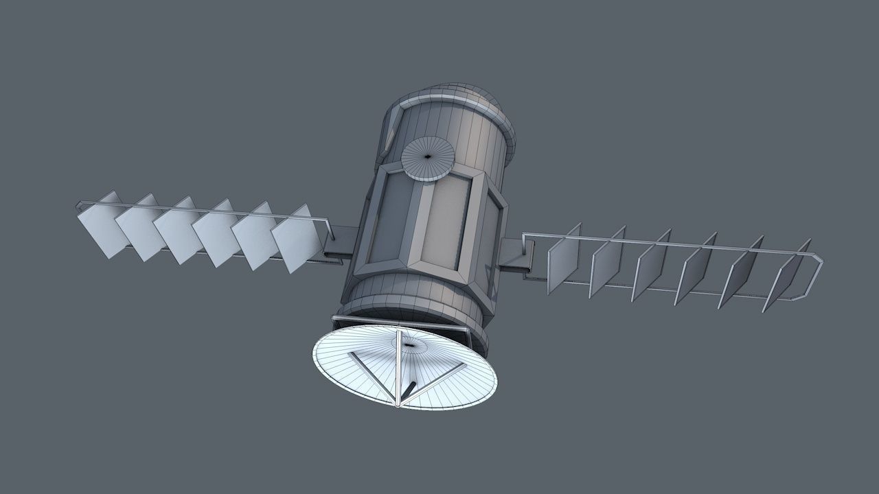 3D model Lowpoly satellite VR / AR / low-poly | CGTrader