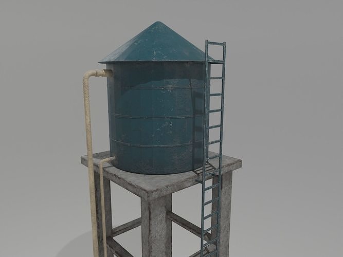 3D model Water Tank - Low Poly VR / AR / low-poly | CGTrader