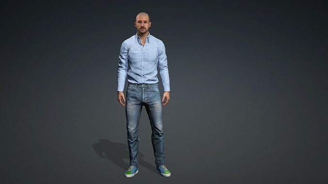 Hans Realistic Human 3D model animated rigged | CGTrader