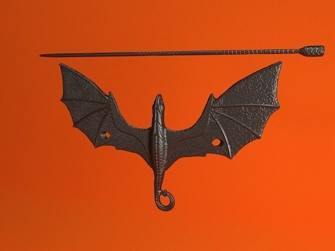 HAIR CLIP DRAGON 3D model 3D printable | CGTrader