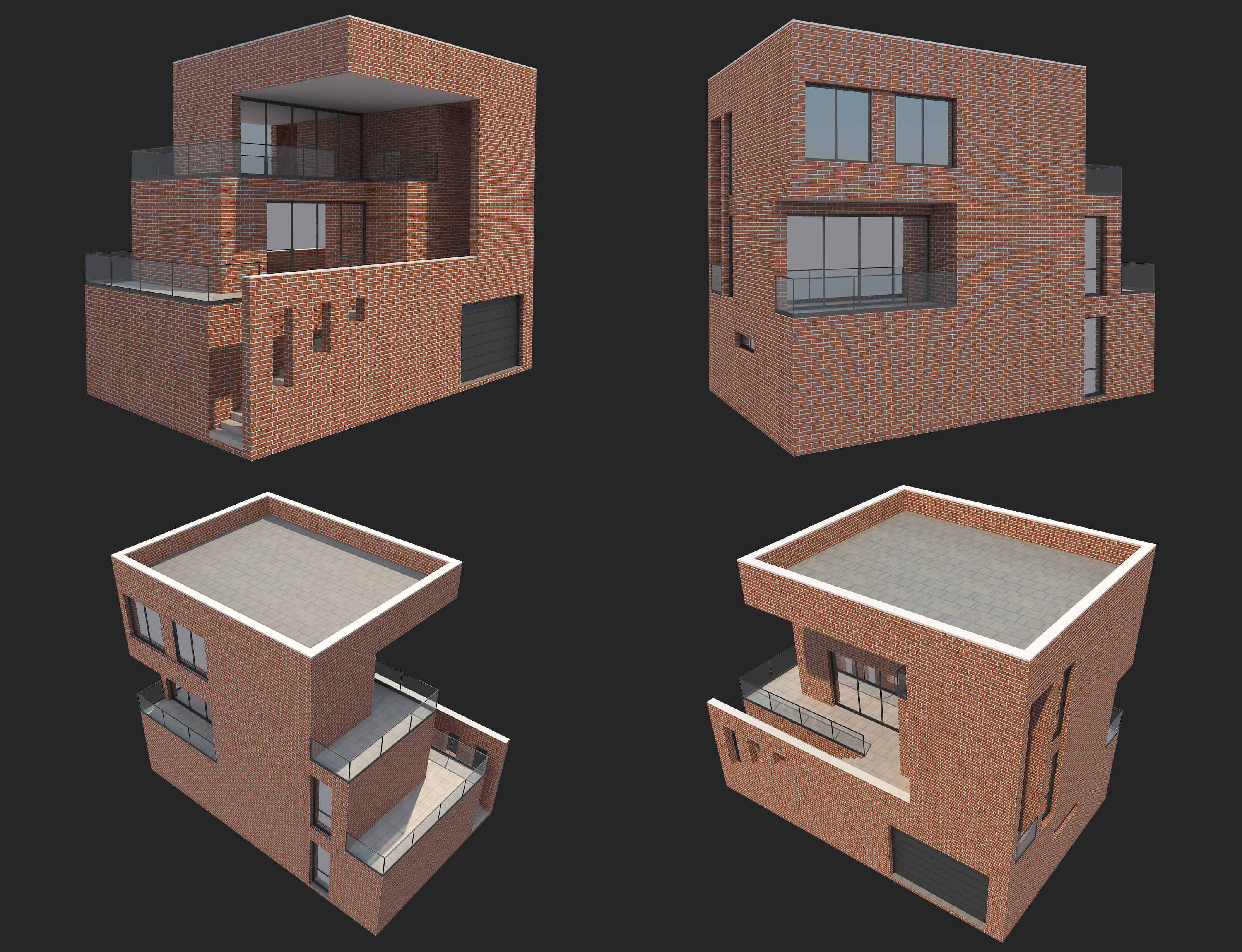 Brick House 5 3D model | CGTrader