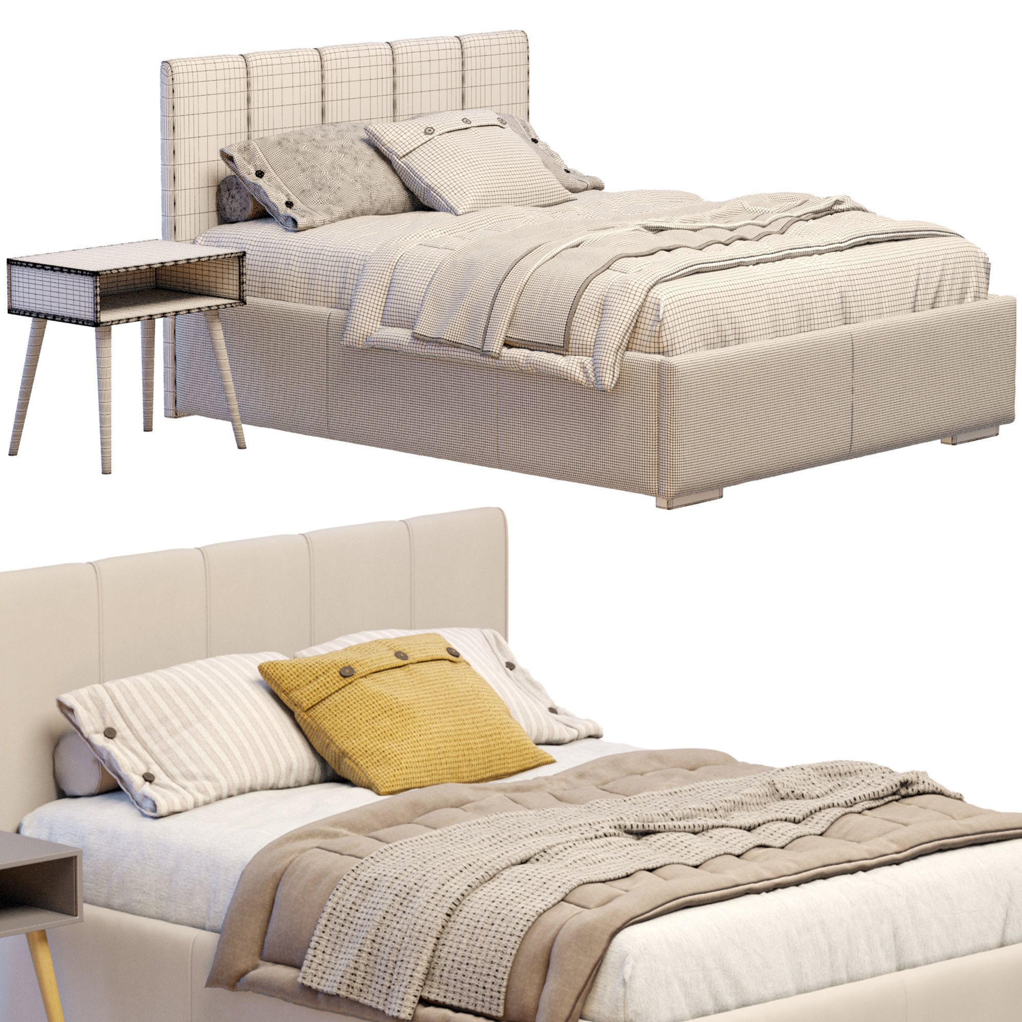 Bed Sherona 3D model | CGTrader