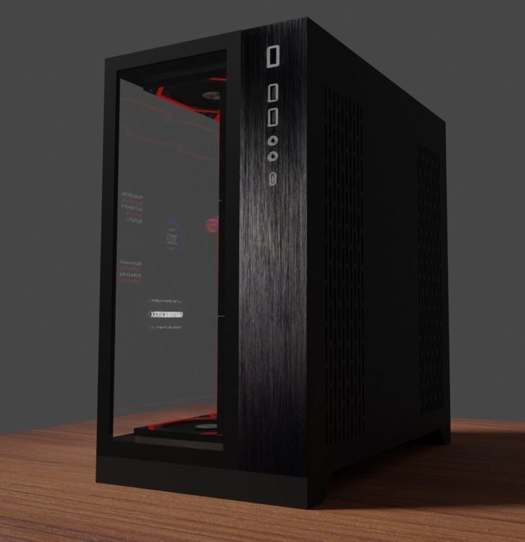 3D model Pc Gaming Lian Li X ROG X NZXT X Corsair VR / AR / low-poly ...