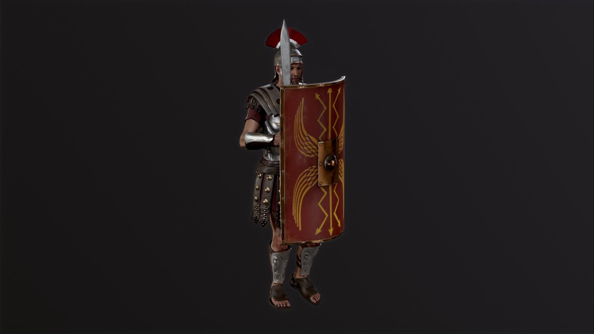 3D model Roman Centurion VR / AR / low-poly | CGTrader