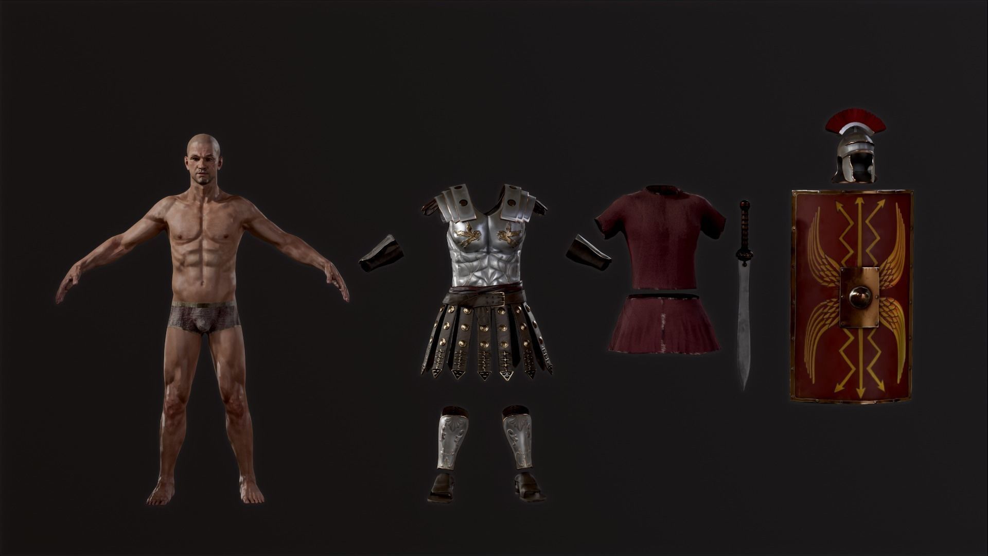 3D model Roman Centurion VR / AR / low-poly | CGTrader