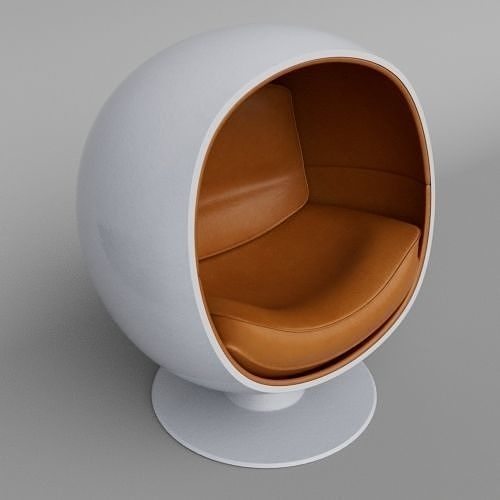 Spherical plastic chair 3D model | CGTrader