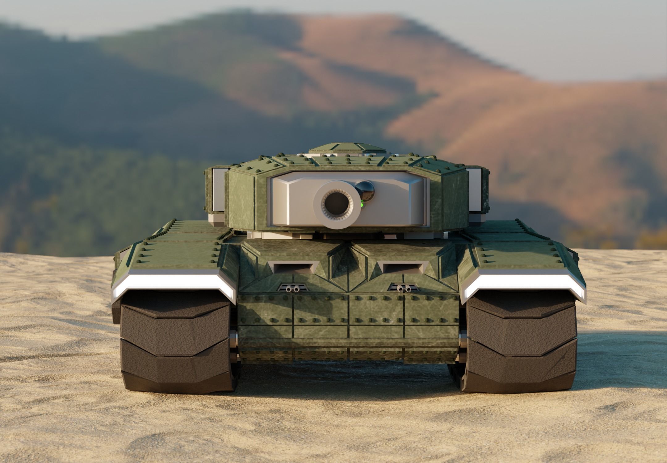 3D model Futuristic Low Poly Tank VR / AR / low-poly | CGTrader