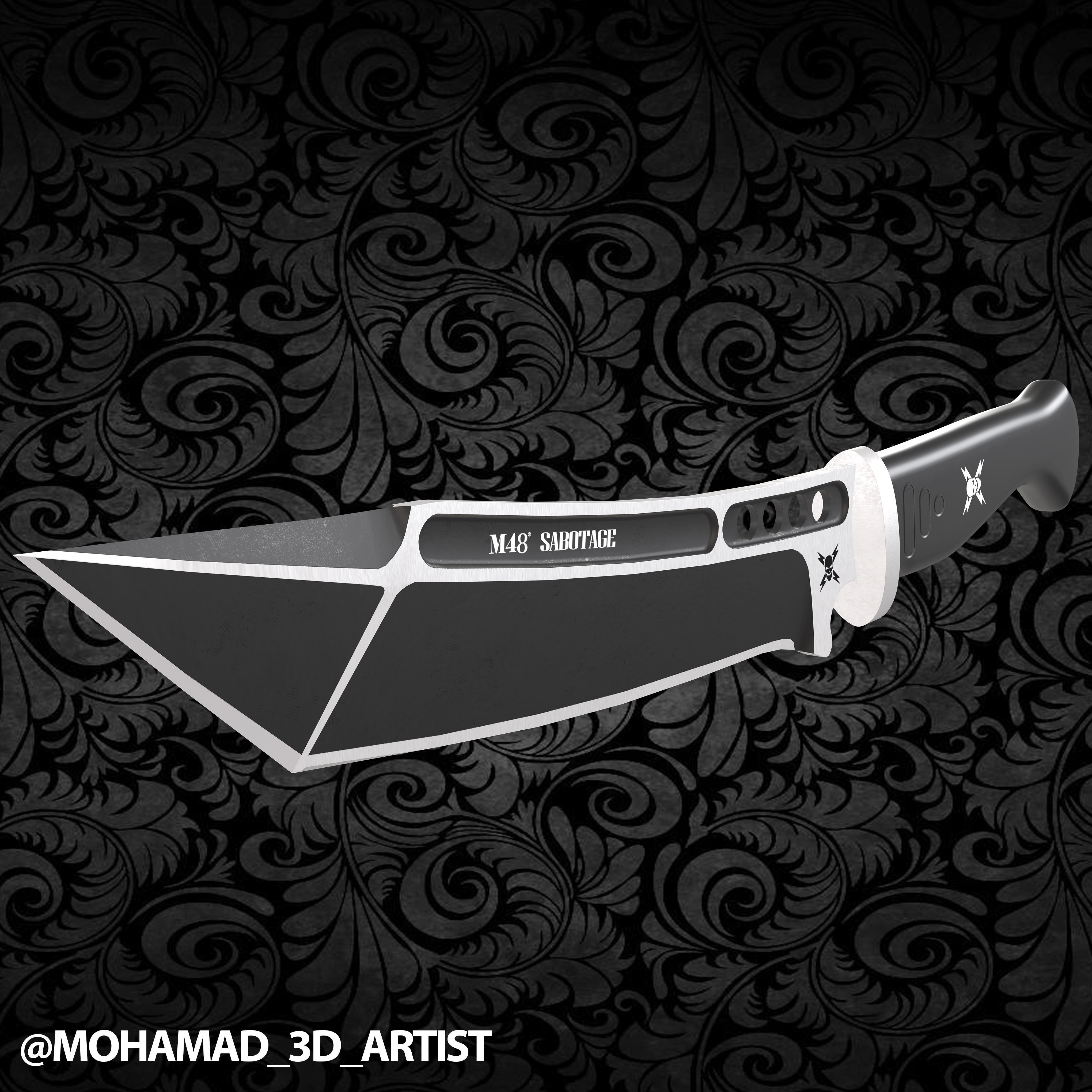 3D model tactical knife m48 sabotage VR / AR / low-poly | CGTrader