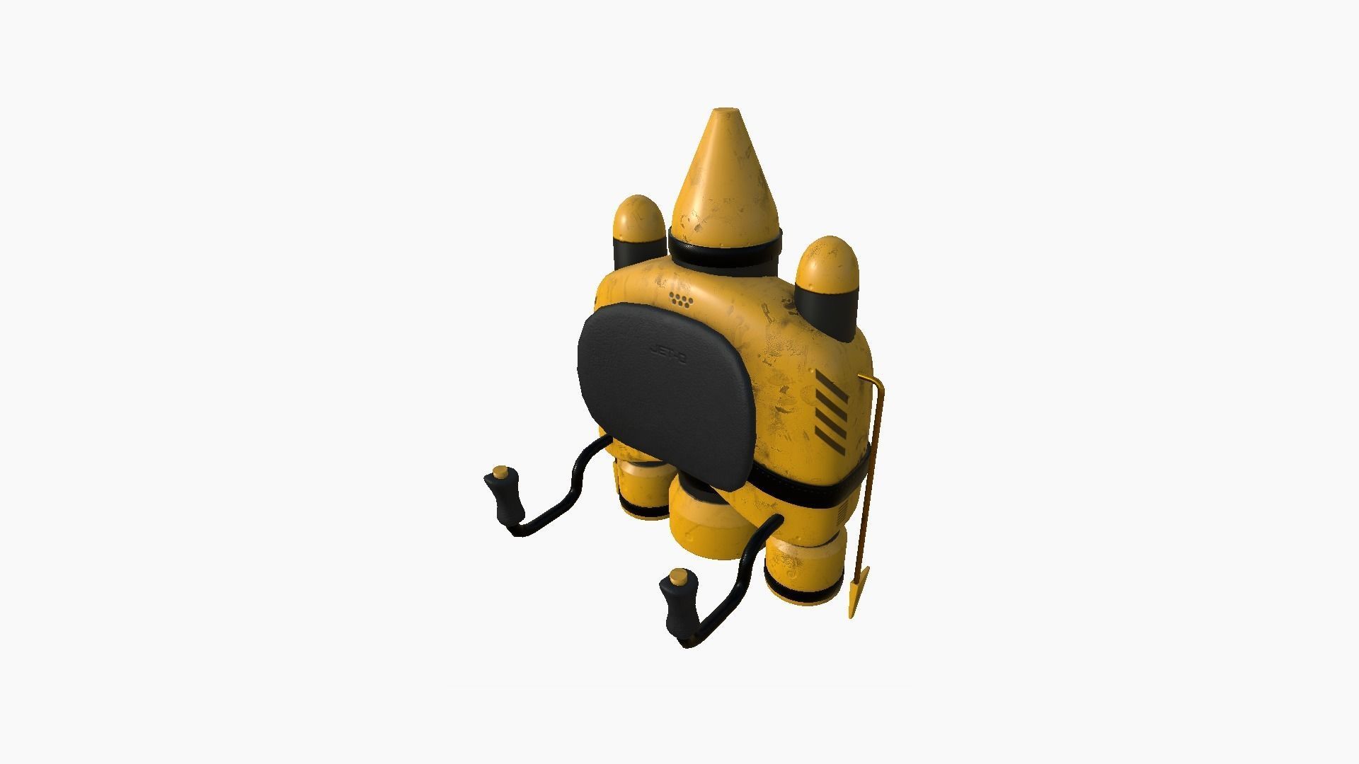 3D model Jetpack D03 Yellow Black - SciFi Character Design VR / AR ...