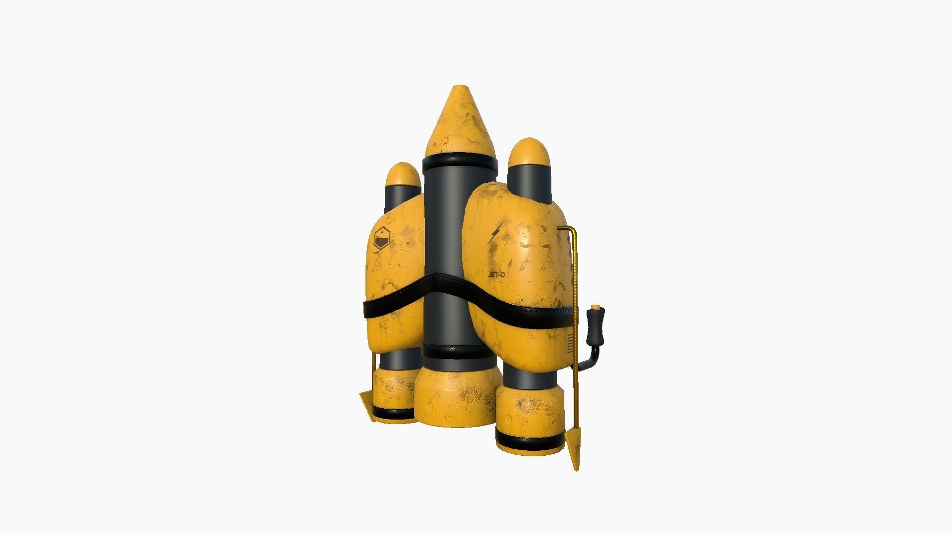 3D model Jetpack D03 Yellow Black - SciFi Character Design VR / AR ...