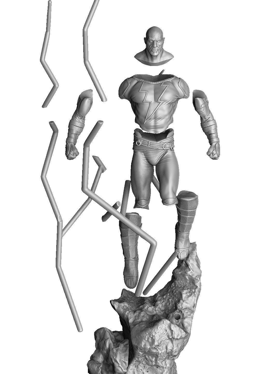 BLACK ADAM FOR 3D PRINT STL 3D model 3D printable | CGTrader