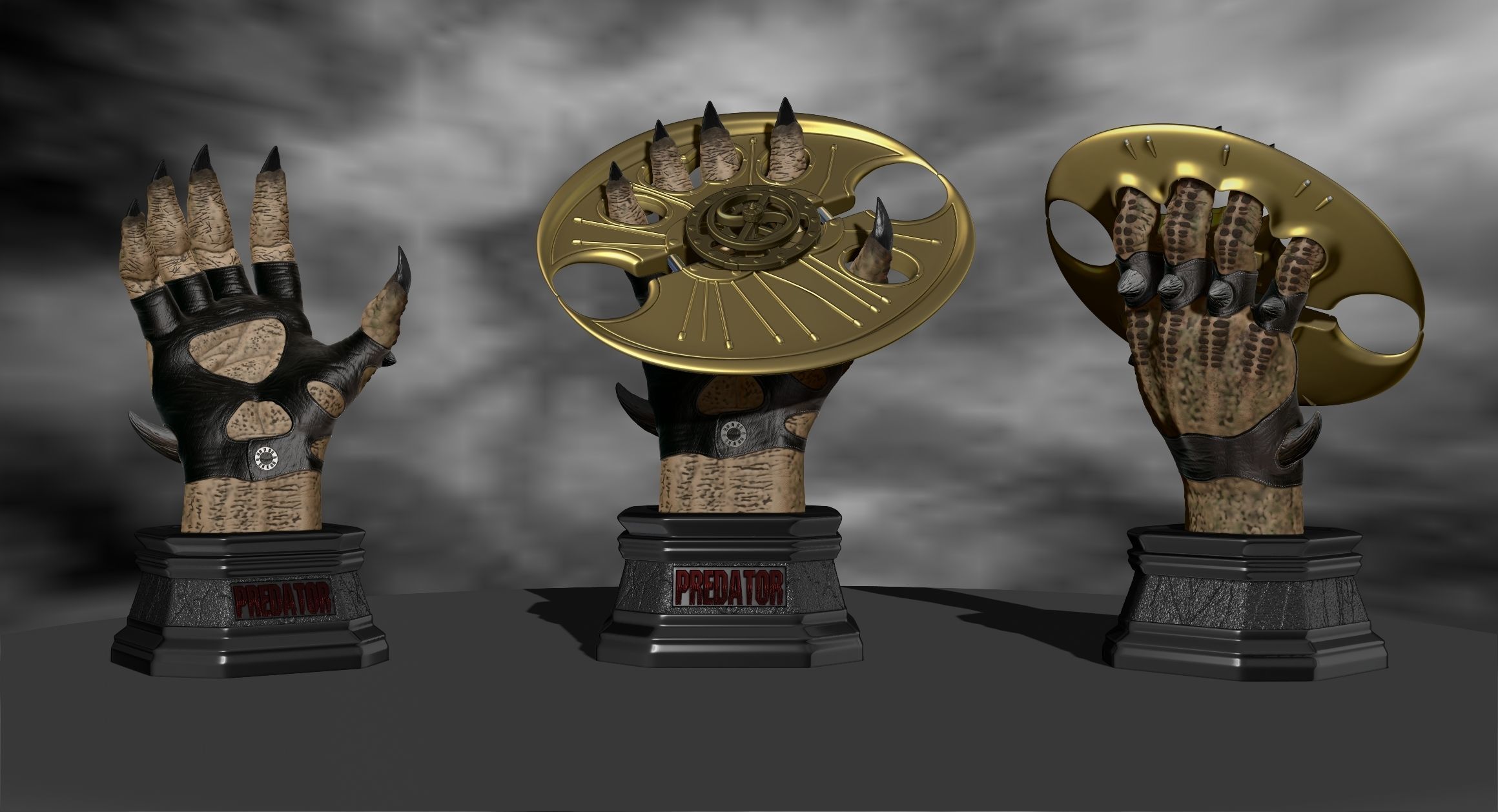 Predator 2 Smart Disc with Hand File STL OBJ for 3D Printing 3D model ...