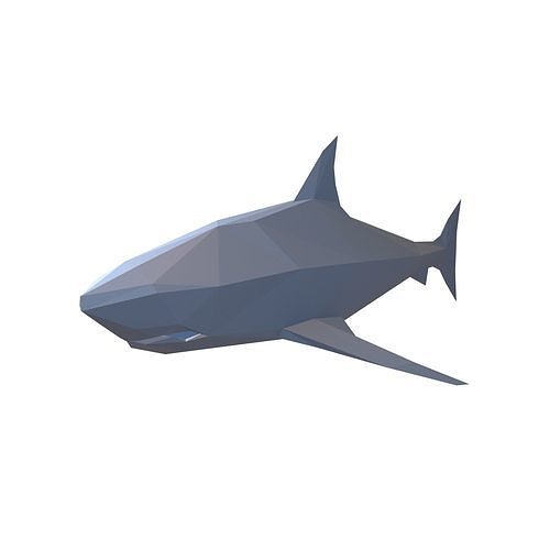 3D model Low Poly Shark v1 005 VR / AR / low-poly | CGTrader