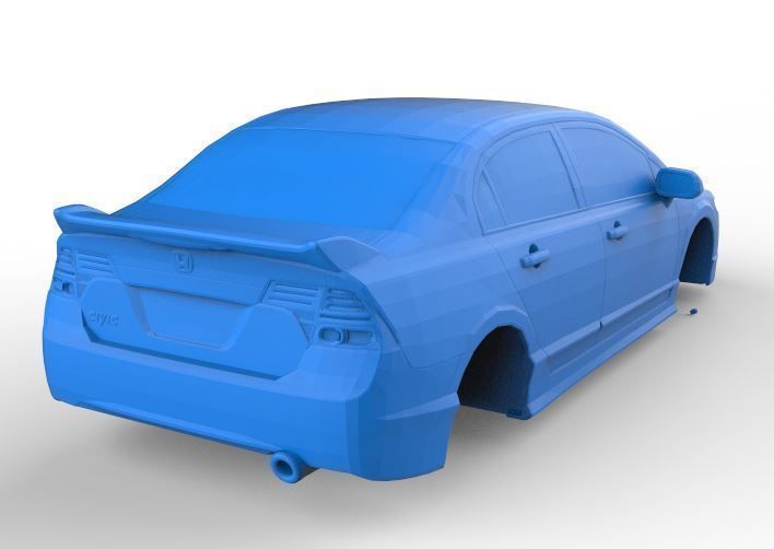 HONDA CIVIC SI 2008 SEDAN STL FILE 3D model 3D printable | CGTrader