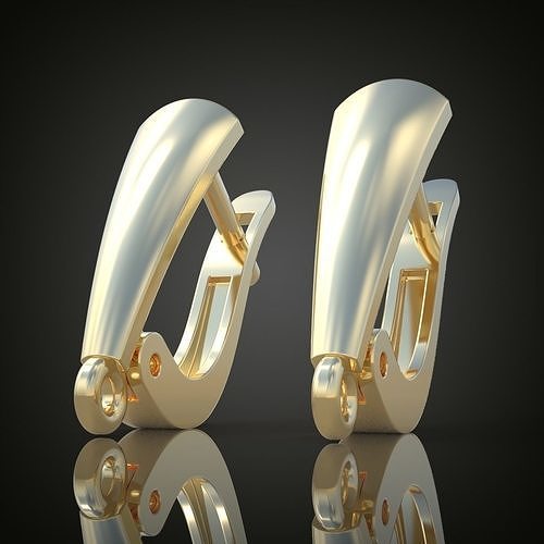 Earring 3D model 3D printable model 0112 3D model 3D printable | CGTrader