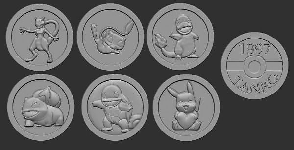 POKEMON COIN 3D model 3D printable | CGTrader