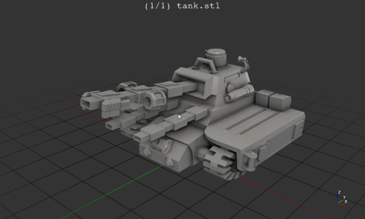 sci fi electronic tank 3D model 3D printable | CGTrader