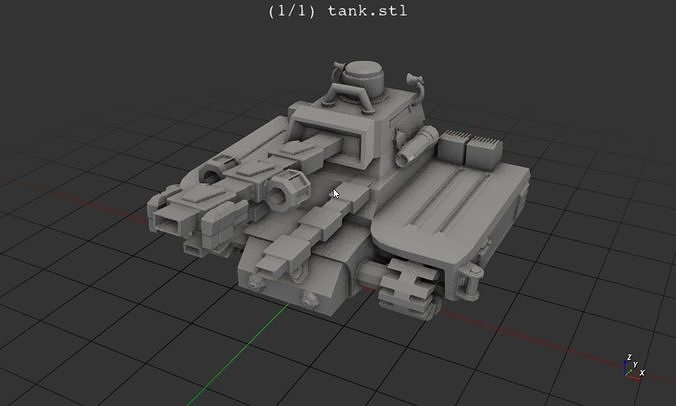 sci fi electronic tank 3D model 3D printable | CGTrader
