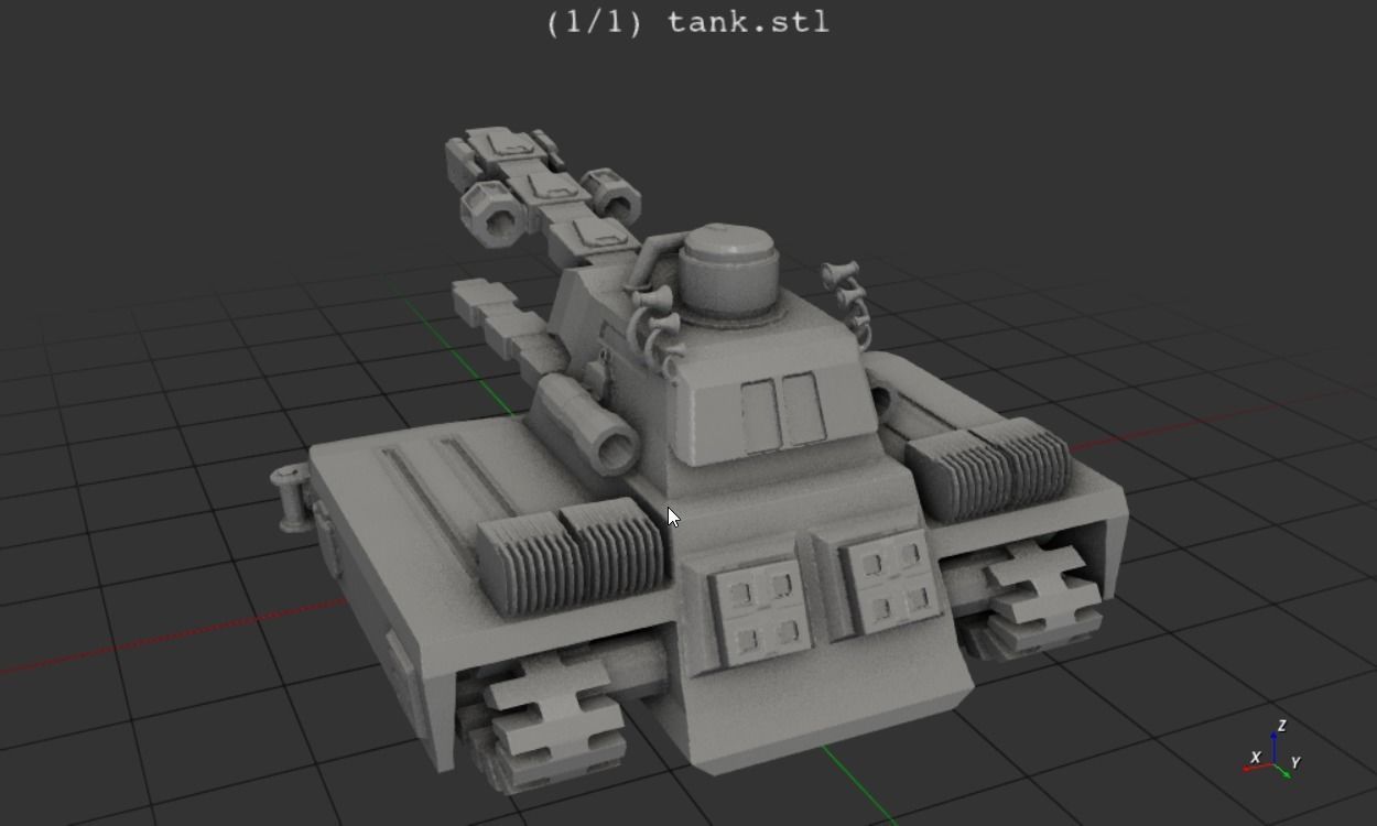 sci fi electronic tank 3D model 3D printable | CGTrader