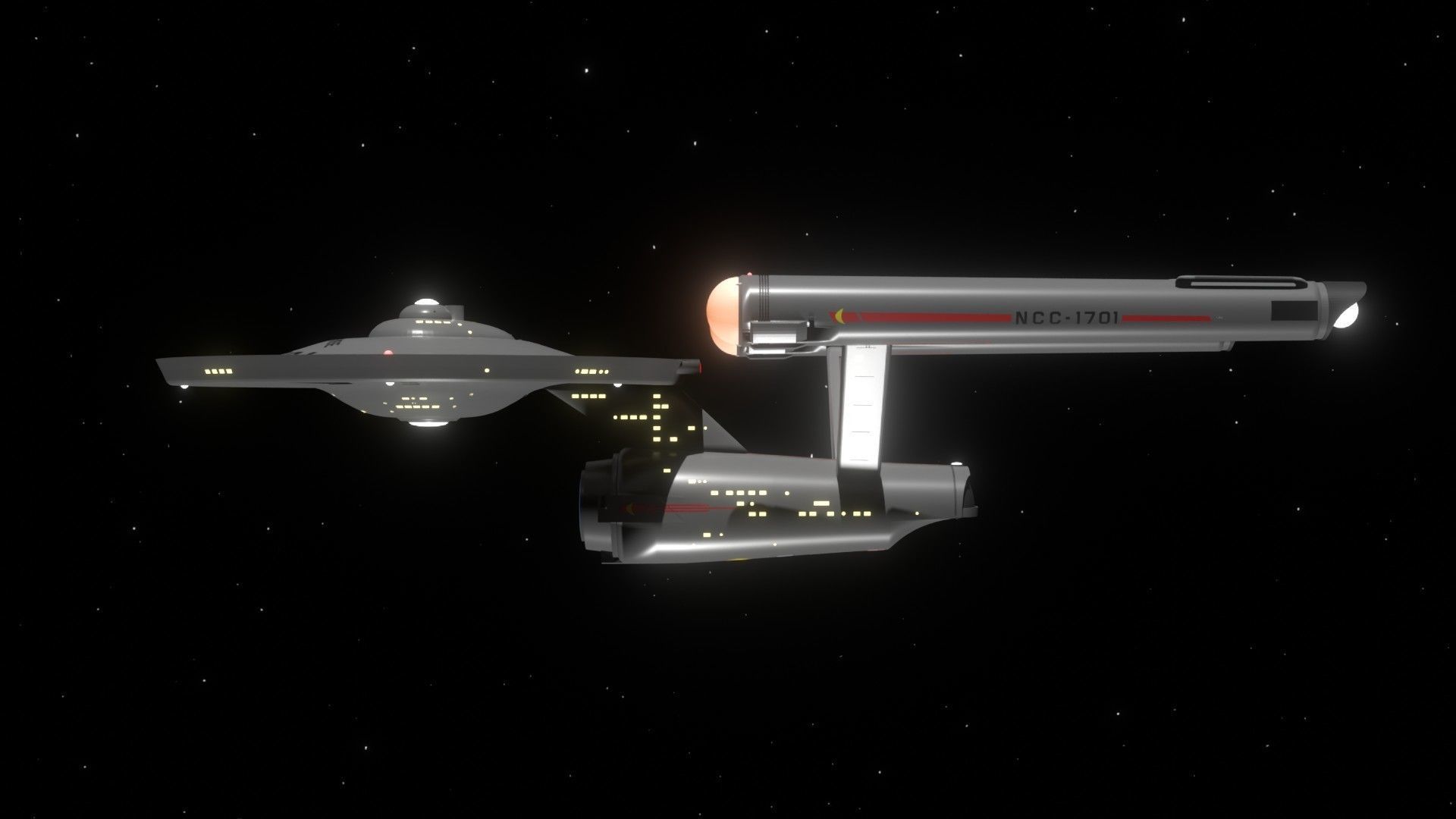 Modified USS Enterprise from the Original Television Series 3D model ...