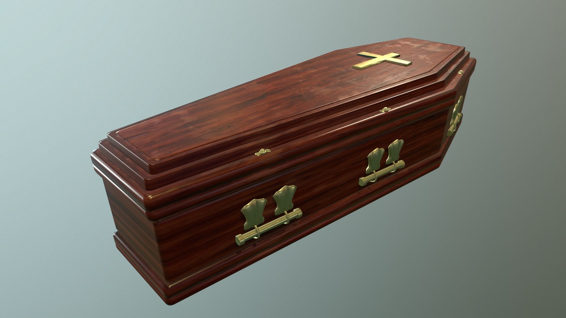 3D model Coffin wooden casket VR / AR / low-poly | CGTrader