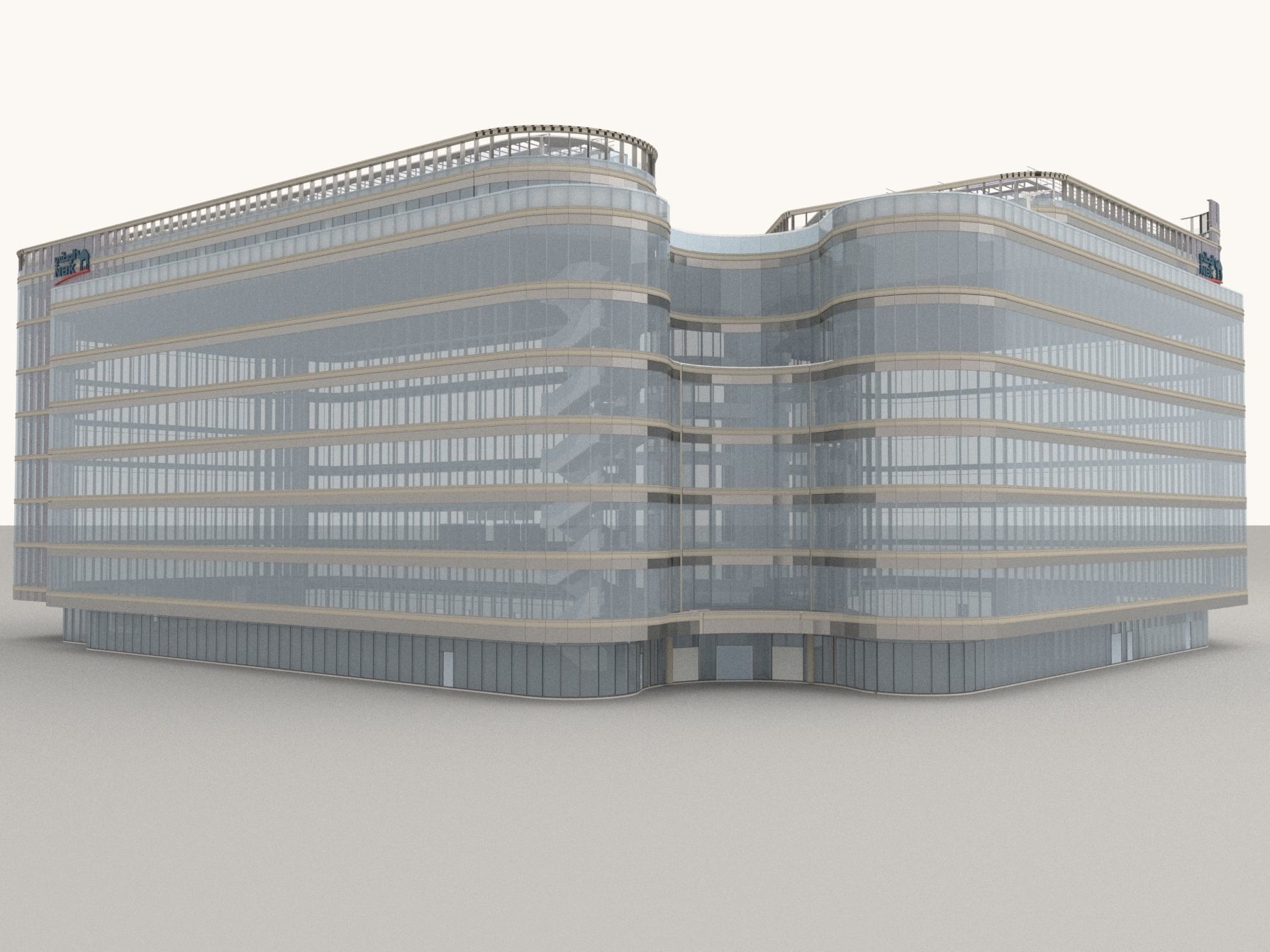 NBK National Bank of Kuwait BUILDING IN EGYPT 3D model | CGTrader