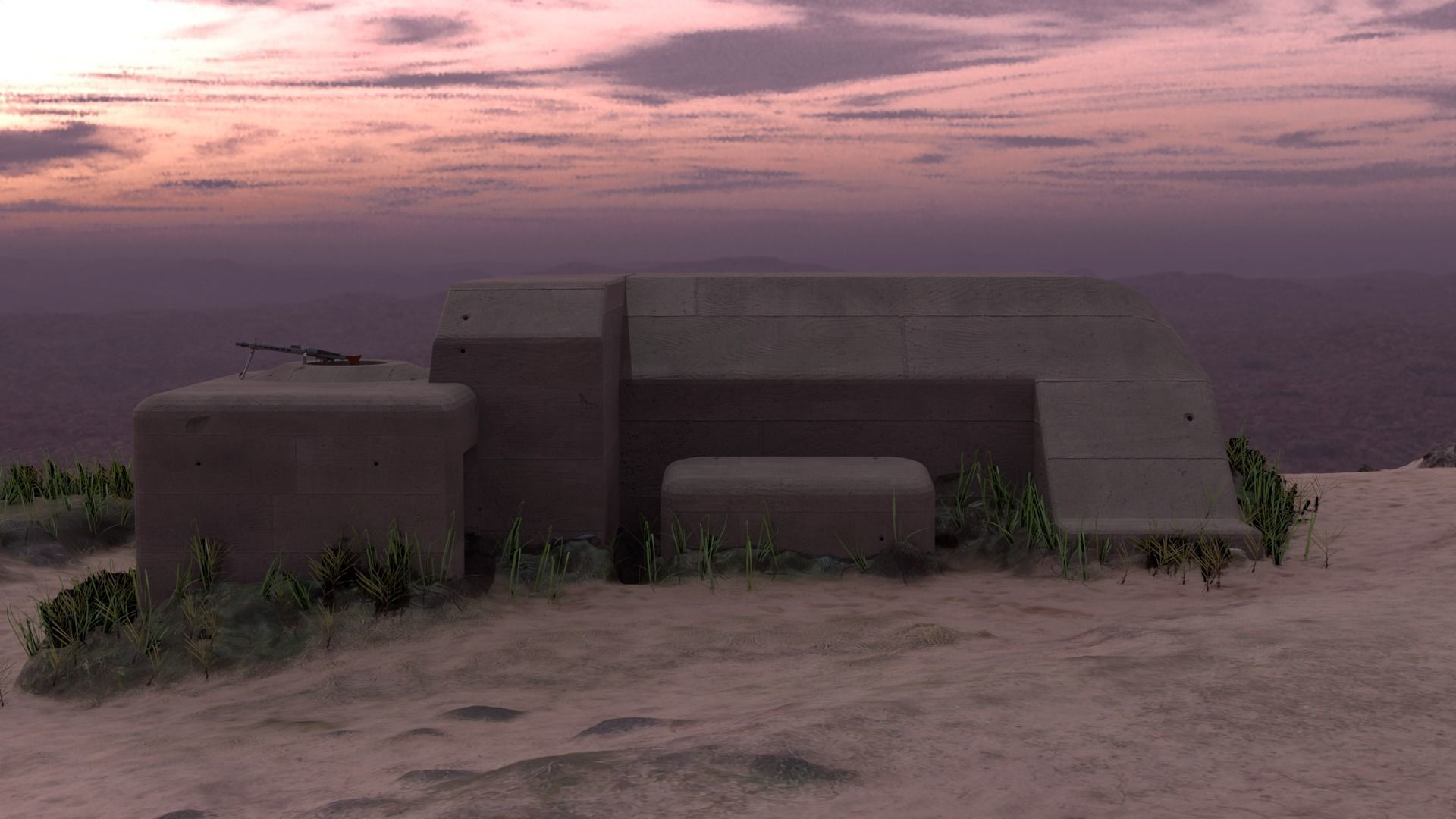 WWII Bunker German Regelbau free 3D model | CGTrader