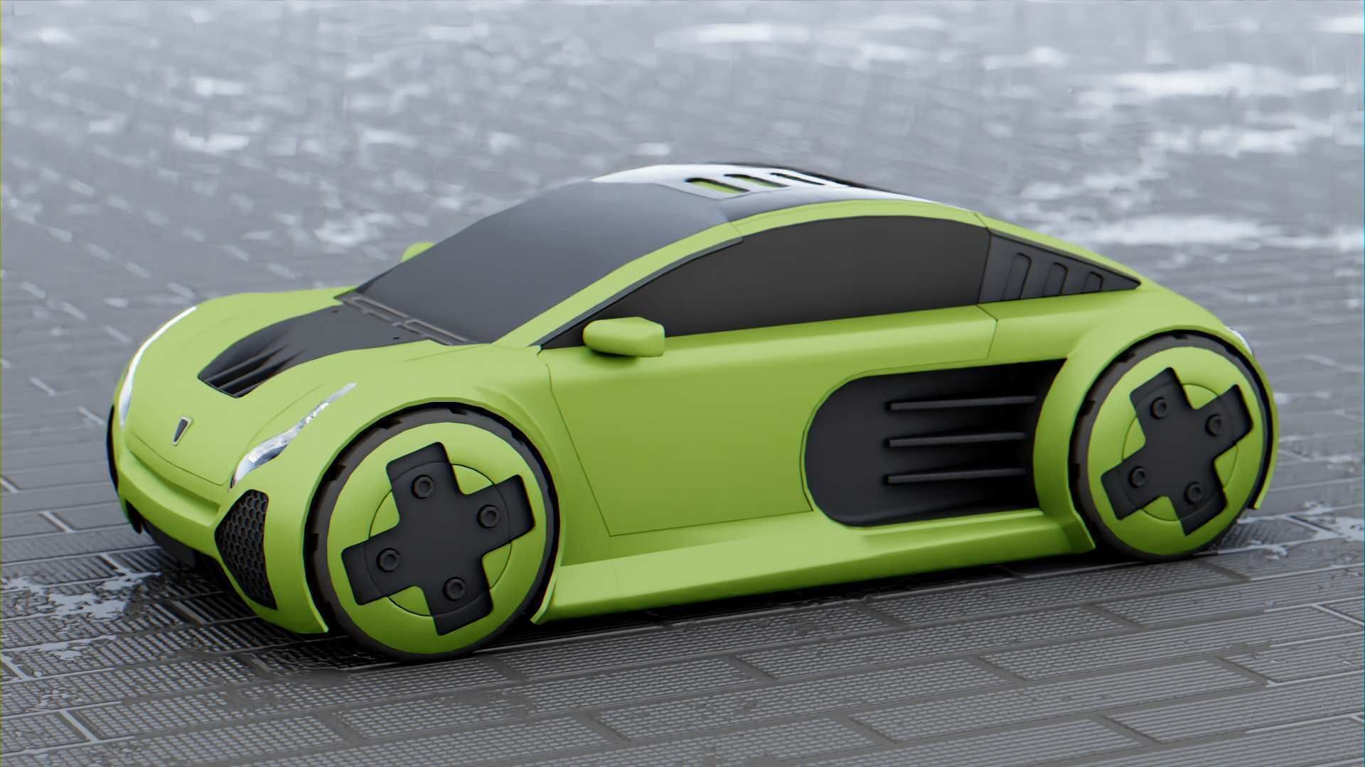 CONCEPT ELECTRIC VEHICLE RIGGED 3D model rigged | CGTrader