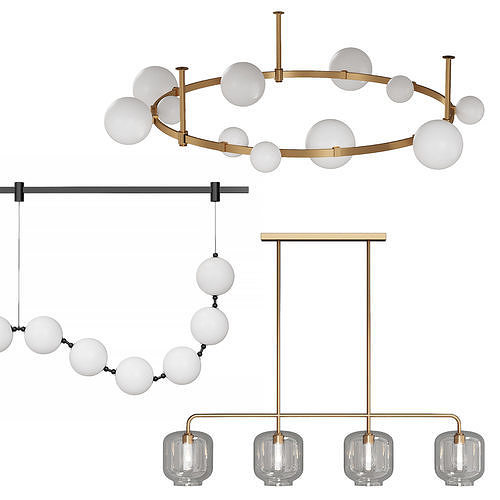 light set 3 models 3D model | CGTrader
