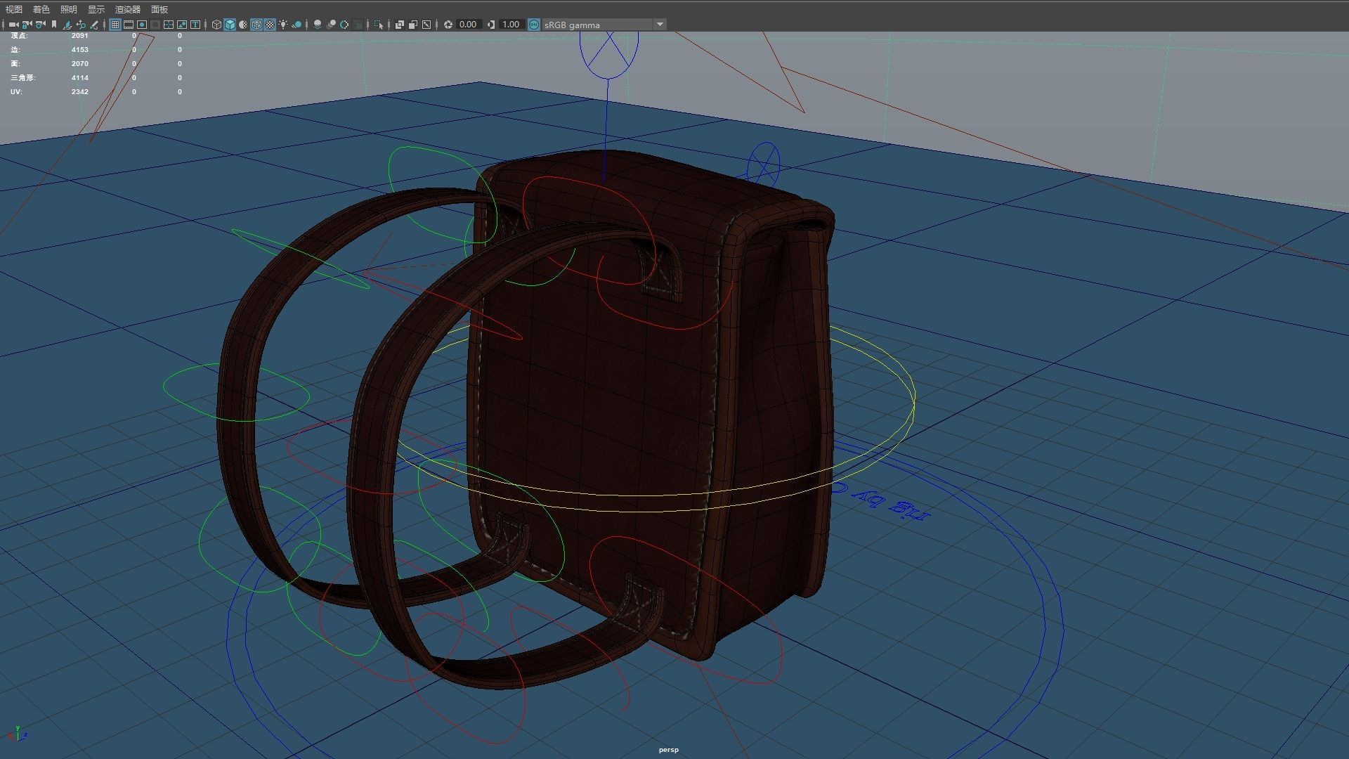 Cartoon backpack child character Shoulders bag luggage rig 3D model ...