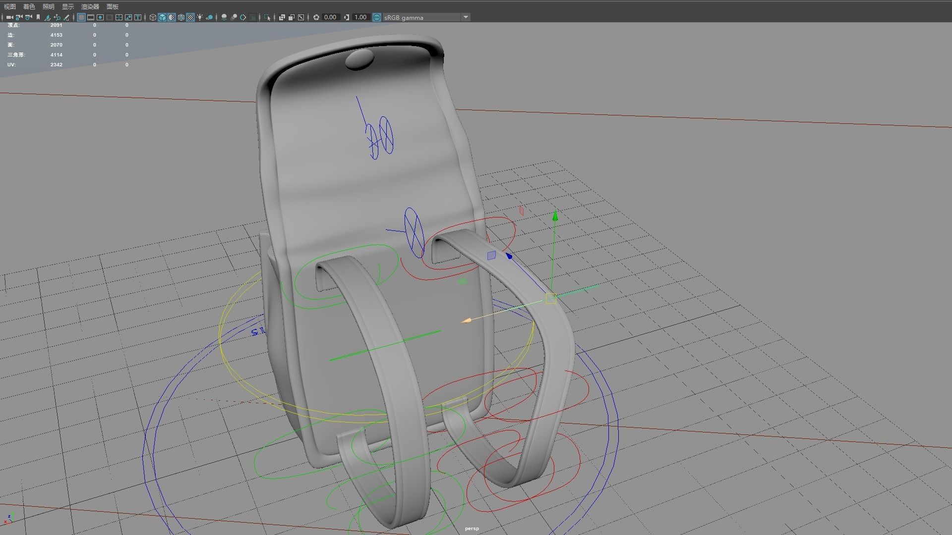 Cartoon backpack child character Shoulders bag luggage rig 3D model ...