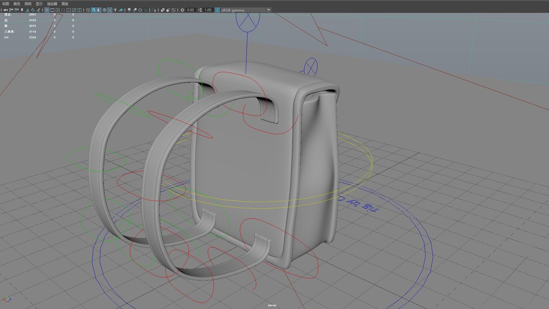 Cartoon backpack child character Shoulders bag luggage rig 3D model ...