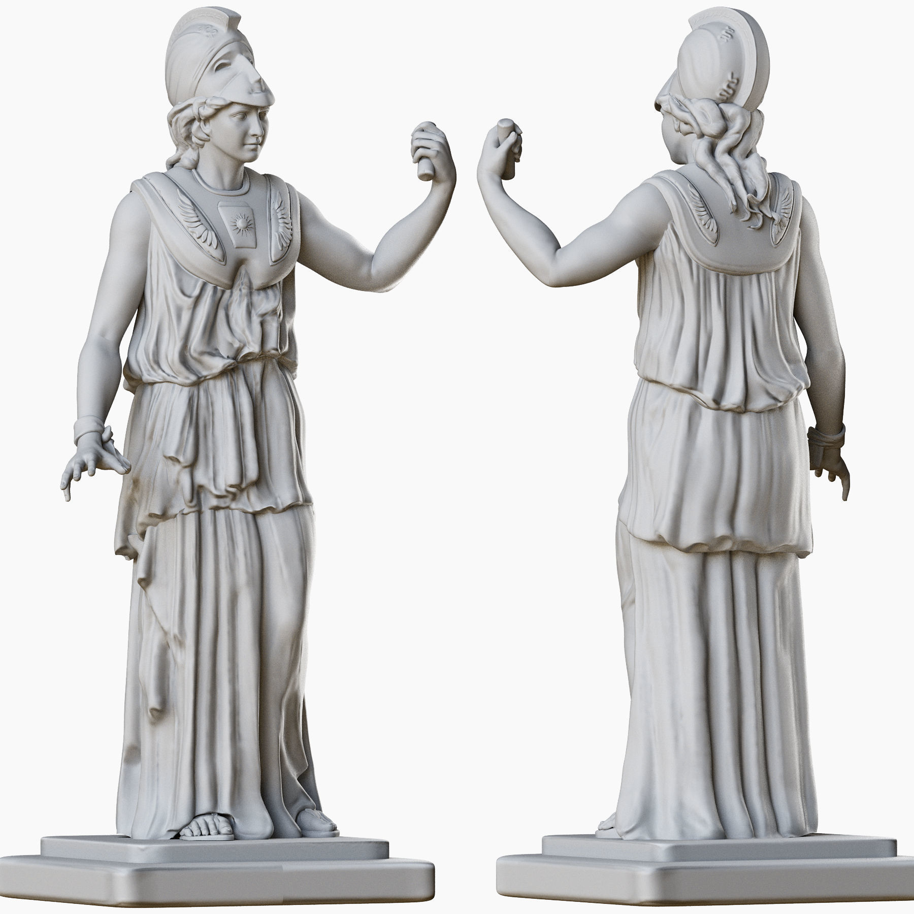 Afina statue of greek goddess 3D model 3D printable | CGTrader