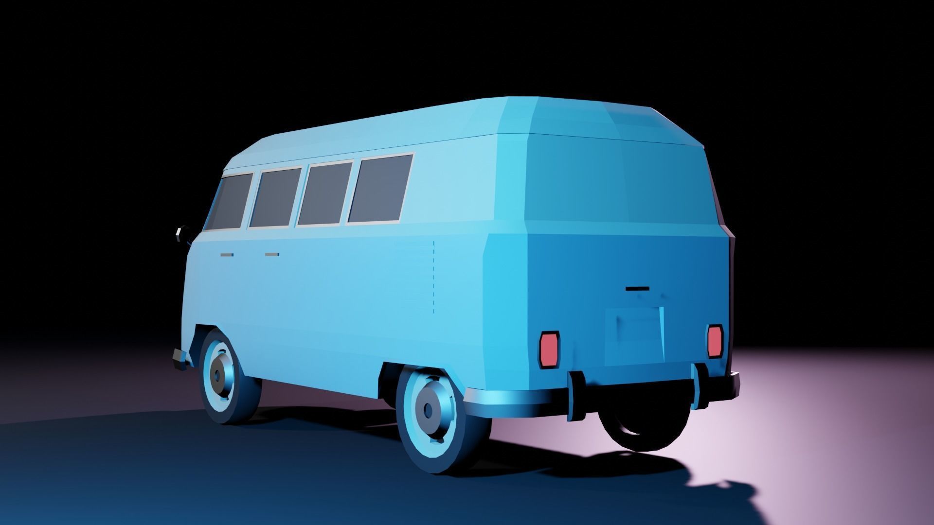 3D model Low-Poly Volkswagen Transporter T1 VR / AR / low-poly | CGTrader