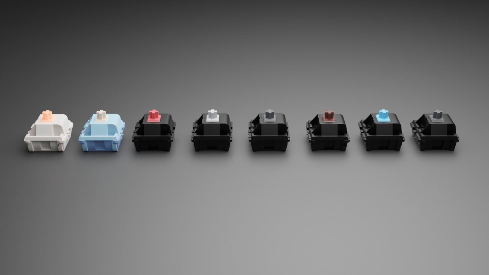 Mechanical keyboard switches pack 3D model | CGTrader