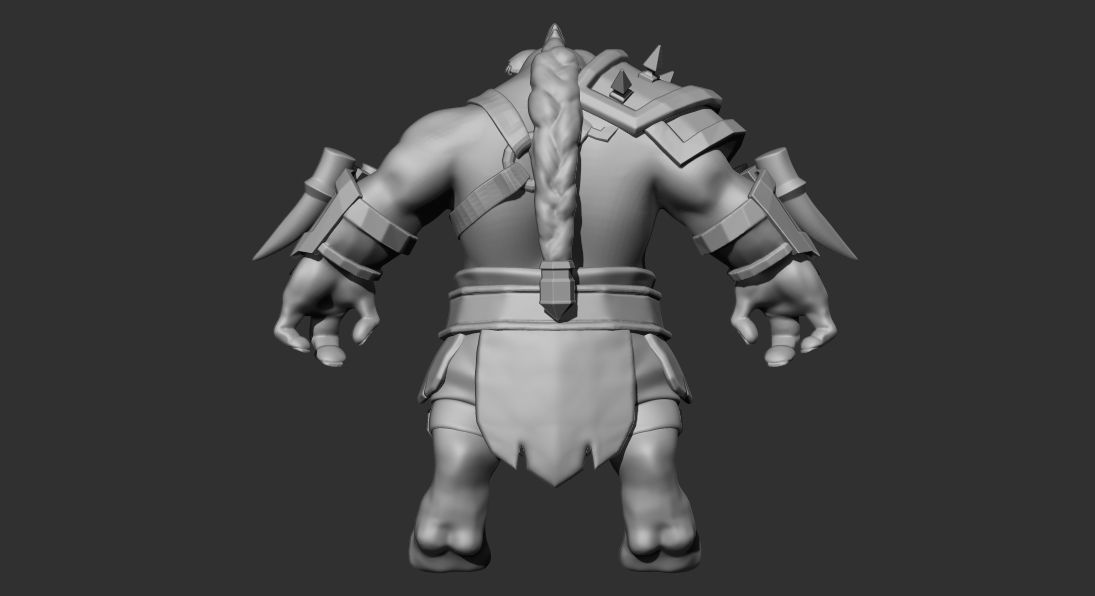 WarPig armored man with beard 3D model | CGTrader