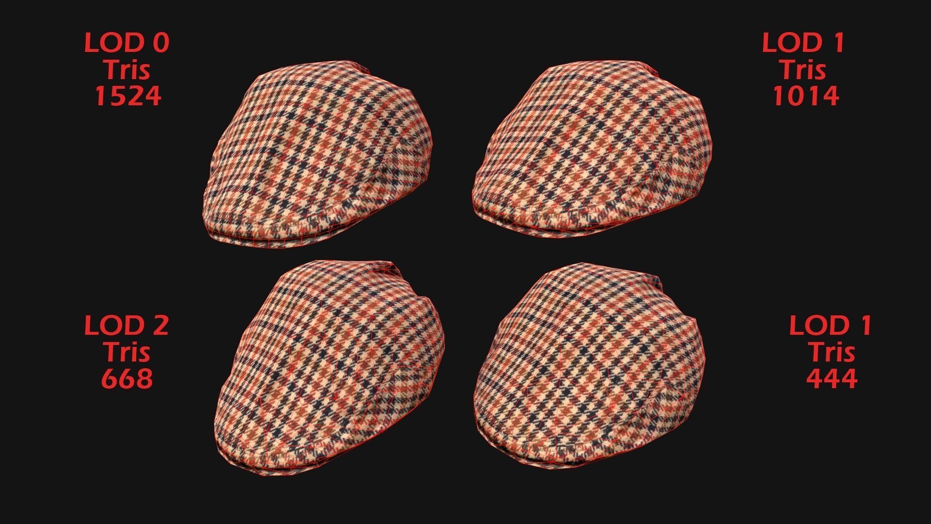 3D model Flat Cap VR / AR / low-poly | CGTrader