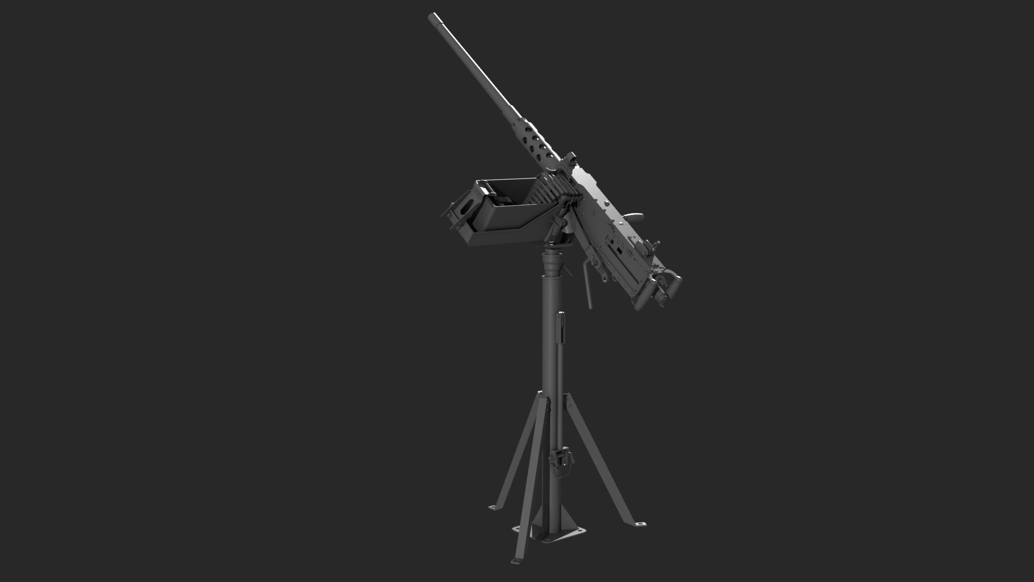 3D model Browning m2 gun 3d model machine gun VR / AR / low-poly | CGTrader