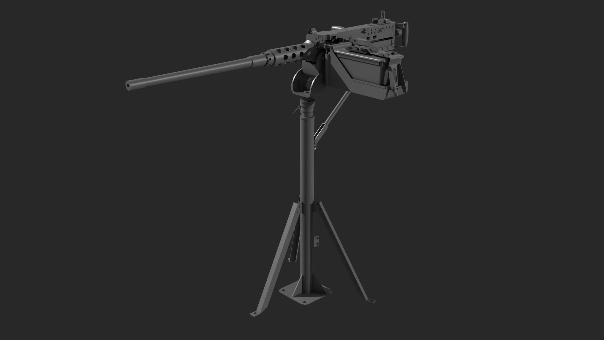 3D model Browning m2 gun 3d model machine gun VR / AR / low-poly | CGTrader