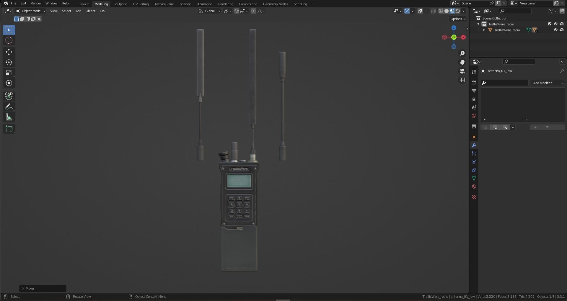 3D model MILITARY Trellis Ware TW-950 TSM Radio VR / AR / low-poly ...