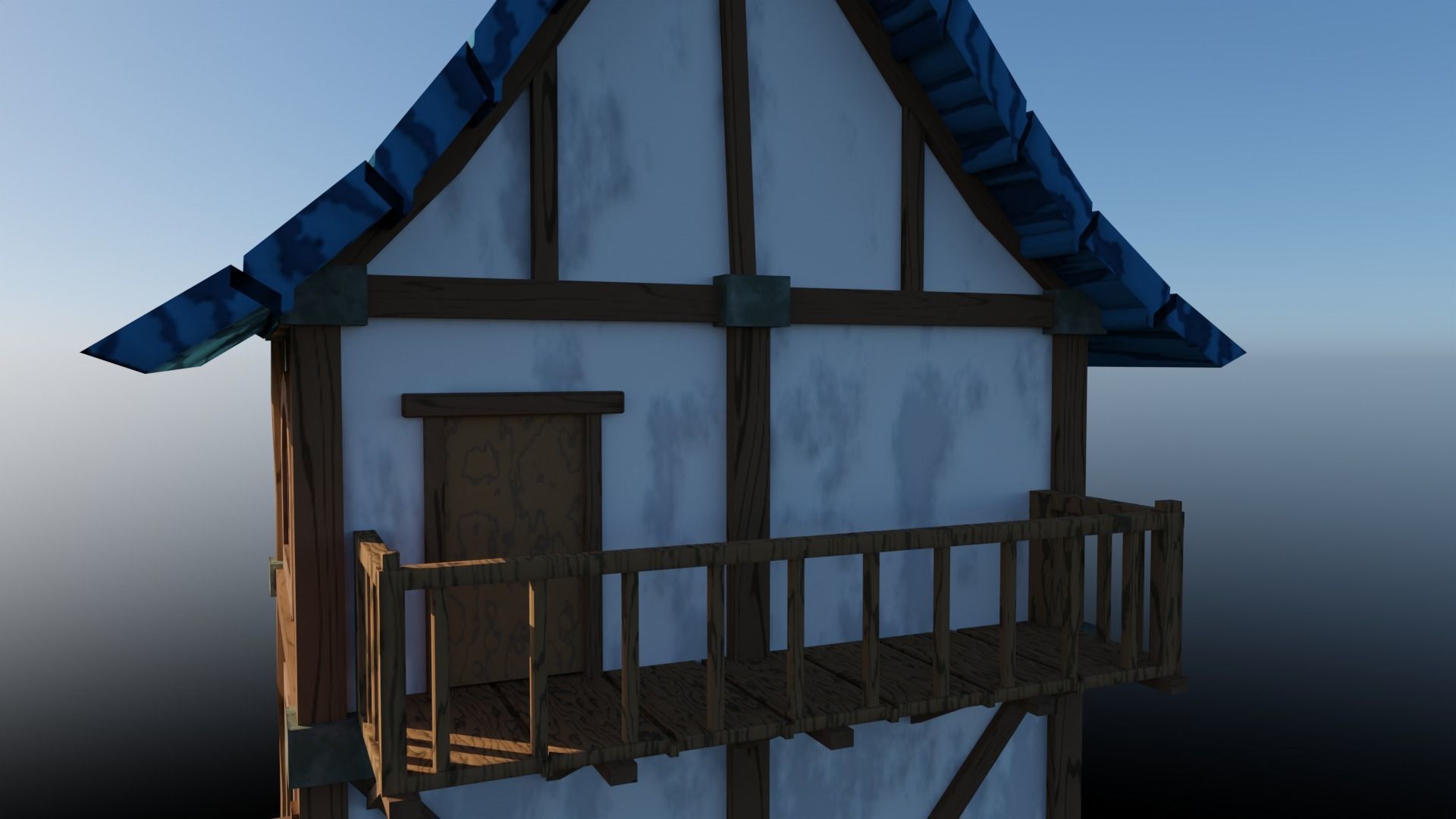 3D model Medieval Low Poly House 2 VR / AR / low-poly | CGTrader