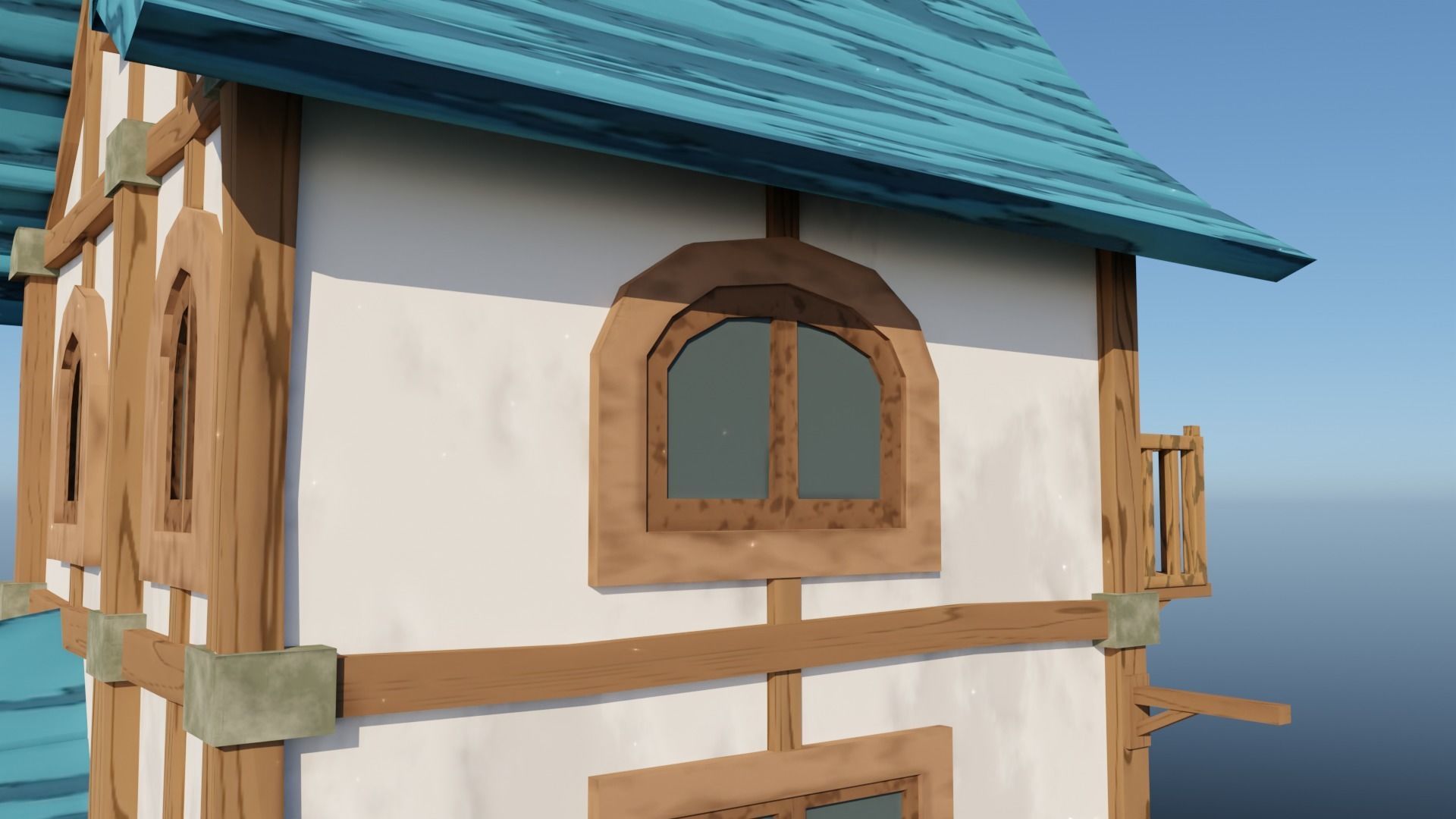 3D model Medieval Low Poly House 2 VR / AR / low-poly | CGTrader