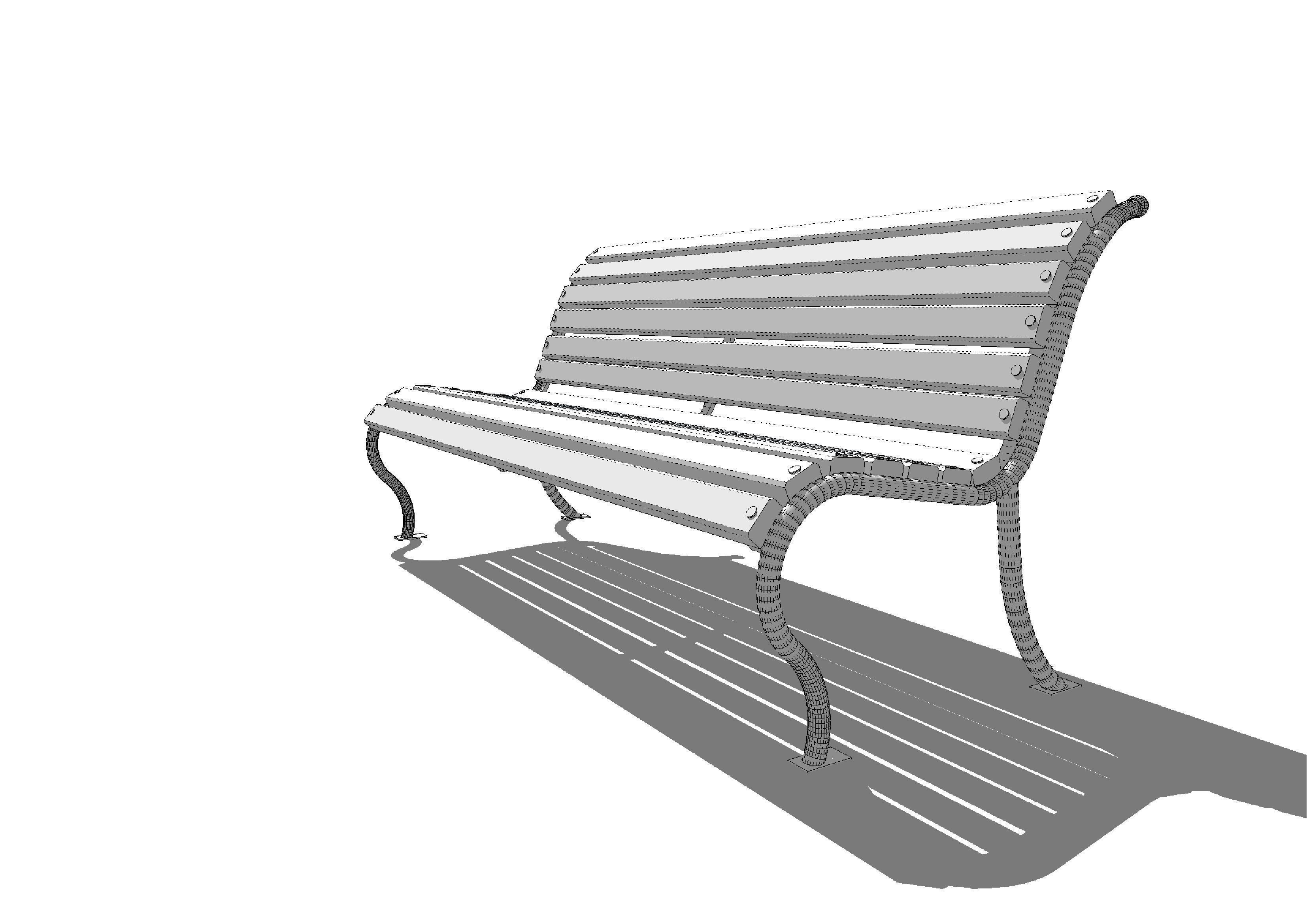 bench park-bench 3D model | CGTrader
