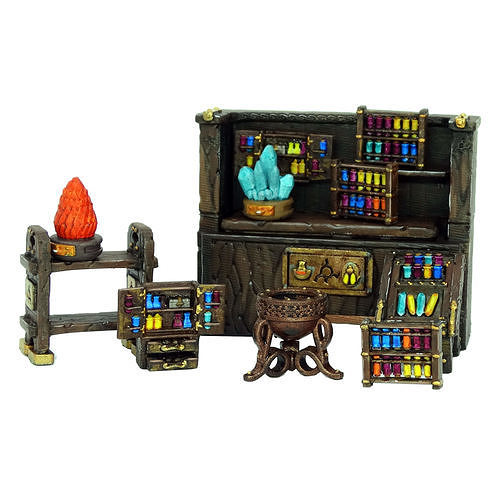Alchemy Shop And Market Stall Fantasy Tabletop Minis 3D model 3D ...