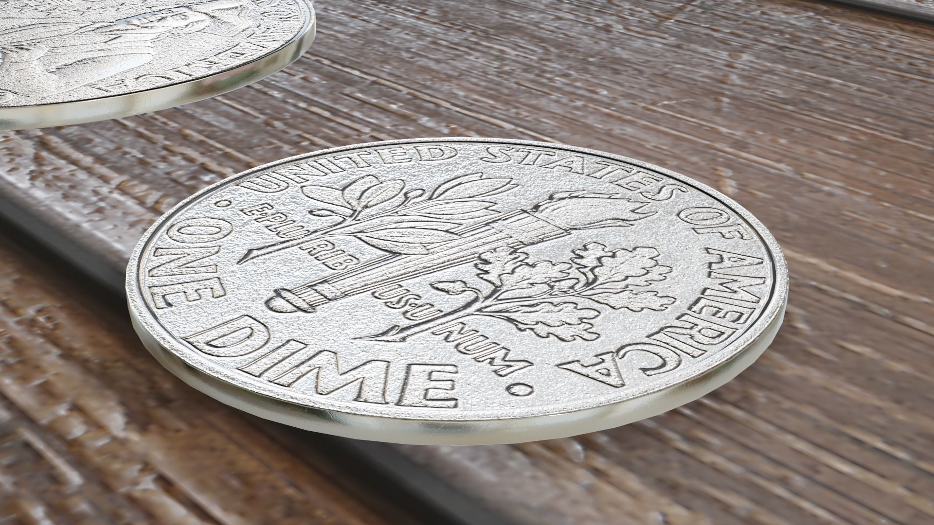 USD American Dollar Coins 3D model | CGTrader