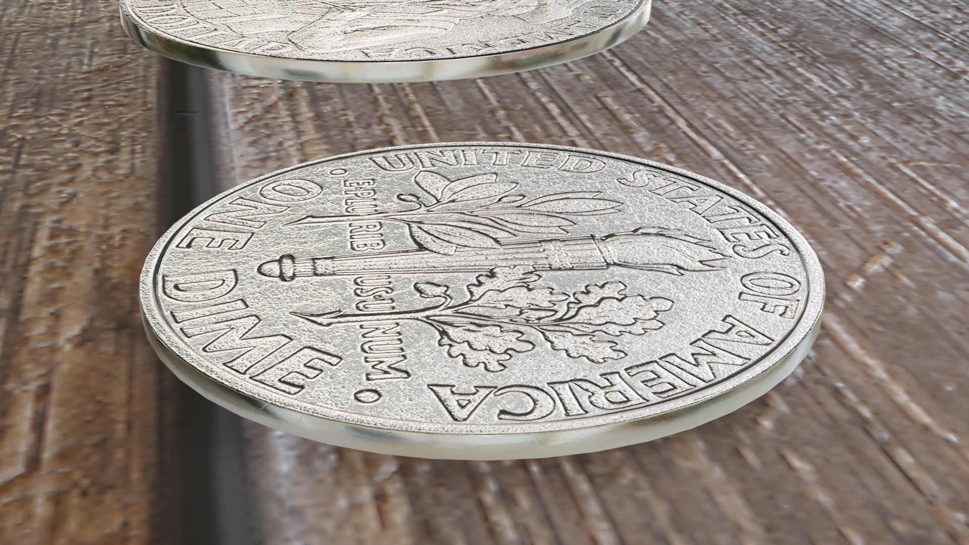 USD American Dollar Coins 3D model | CGTrader